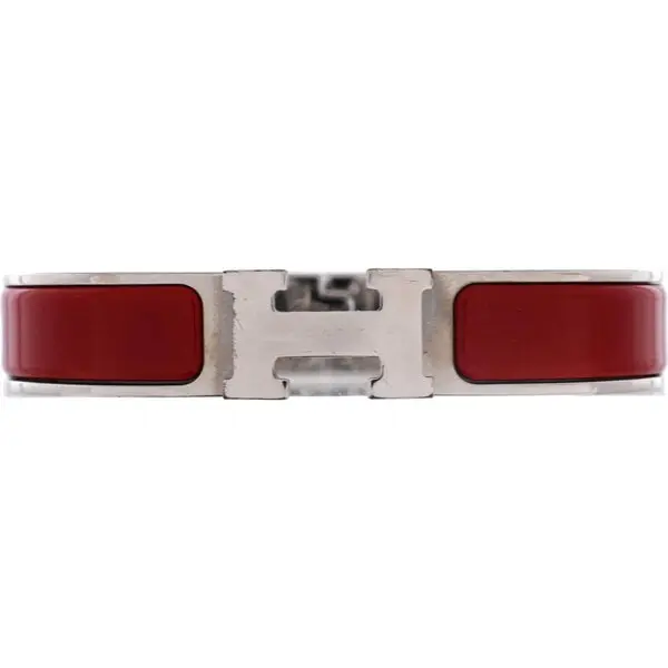 Hermès Clic H Bracelet Enamel Narrow - Red