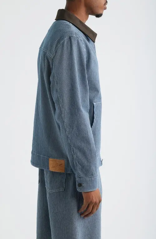 LES DEUX Robert Stripe Jacket - Dark Navy