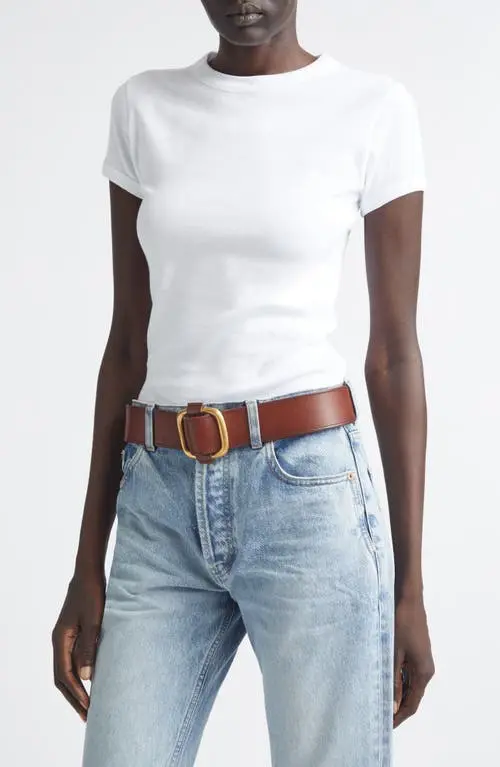 Saint Laurent Cassandre Logo Cotton T-shirt - Blanc