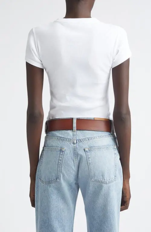 Saint Laurent Cassandre Logo Cotton T-shirt - Blanc