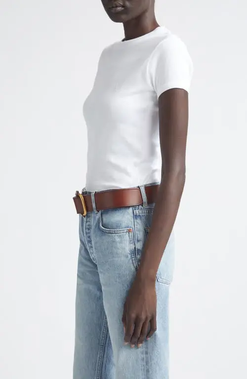 Saint Laurent Cassandre Logo Cotton T-shirt - Blanc