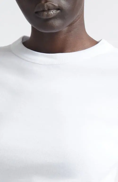 Saint Laurent Cassandre Logo Cotton T-shirt - Blanc