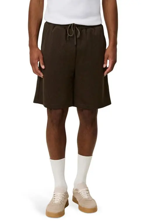 LES DEUX Shawn Mesh Shorts - Turkish Coffee Brown