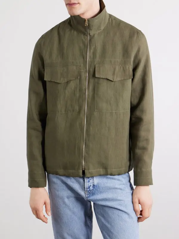 Paul Smith Linen Overshirt - Green