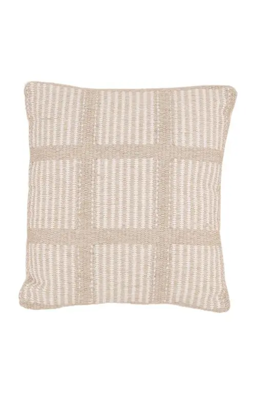 DOVETAIL FURNITURE Arlo Handwoven Olefin Outdoor Throw Pillow - Ivory
