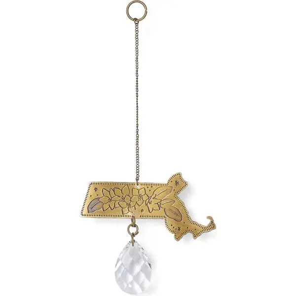 MATR BOOMIE Massachusetts State Mayflower Engraved Suncatcher - Brass