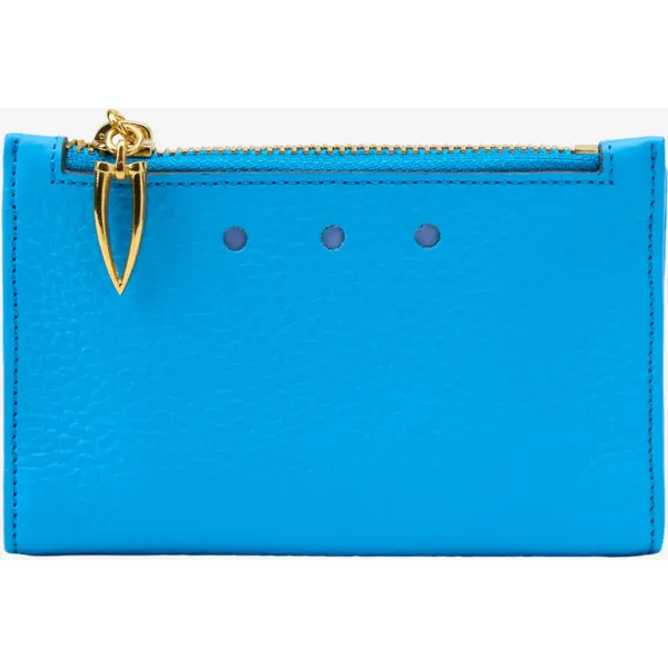 TUSK Ascot Slim Card Case With Zip Coin Pocket - Azure