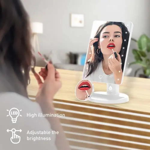 PURSONIC Led Vanity Mirror & Volumizing Hair Dryer