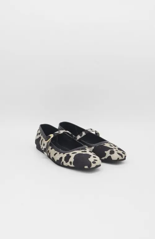 STIVALI NEW YORK Tribeca Mary Jane Ballet Flat - Black Cowhide Leather
