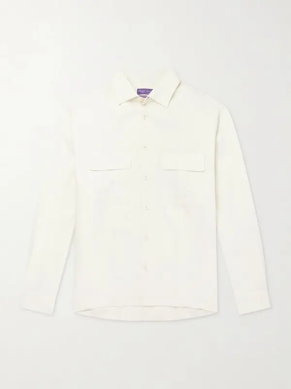 Ralph Lauren Purple Label Checked Linen Shirt