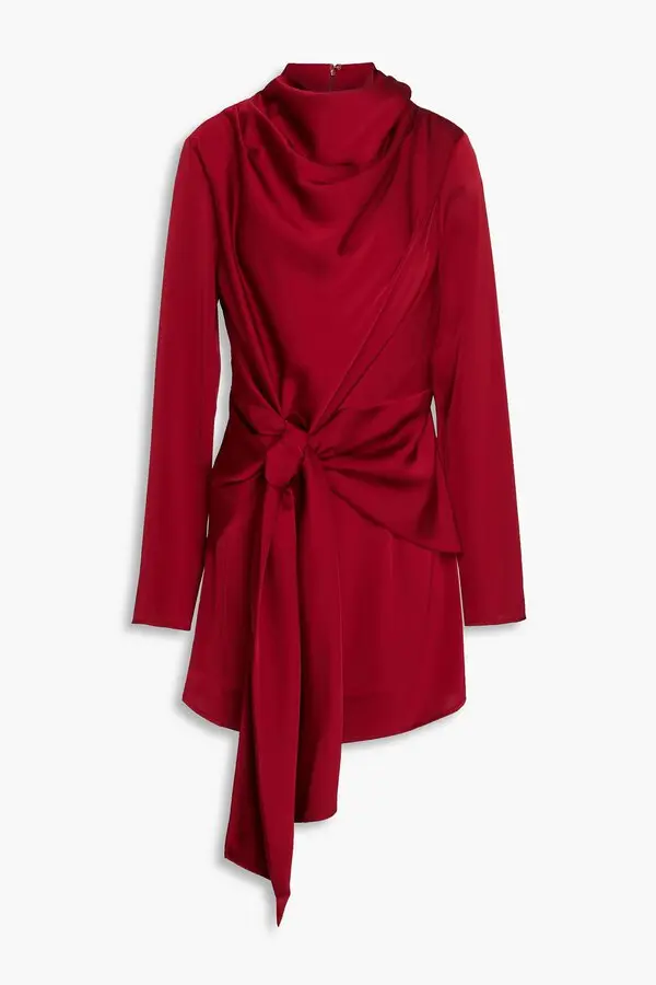 NICHOLAS Draped Satin-crepe Mini Dress