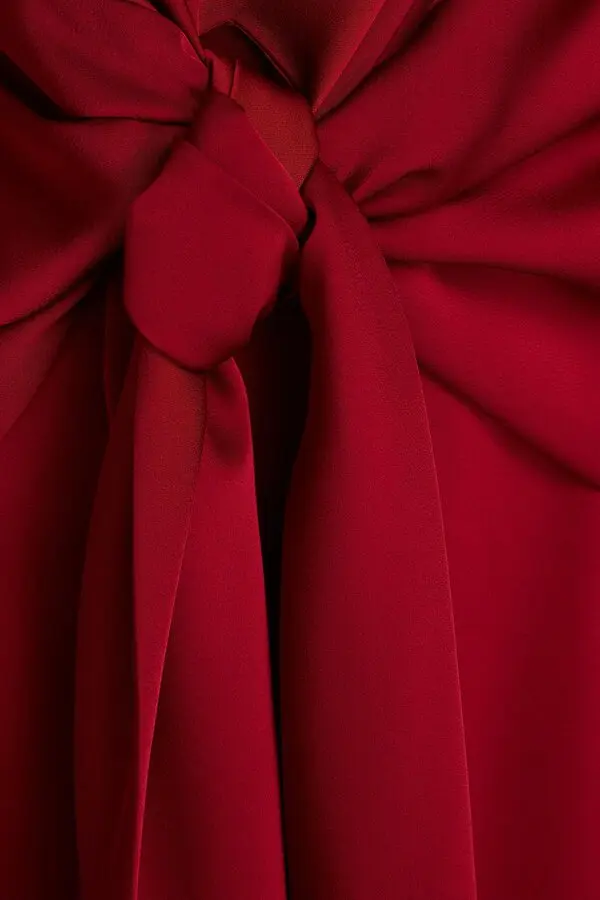 NICHOLAS Draped Satin-crepe Mini Dress