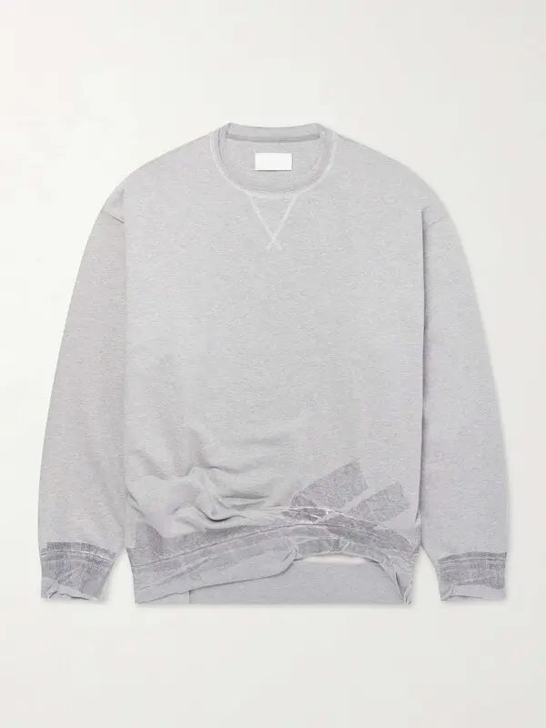 MAISON MARGIELA Cotton-jersey Sweater - Gray