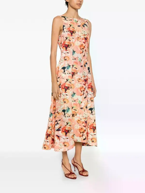 Ulla Johnson Georgia Floral-print Midi Dress - Pink