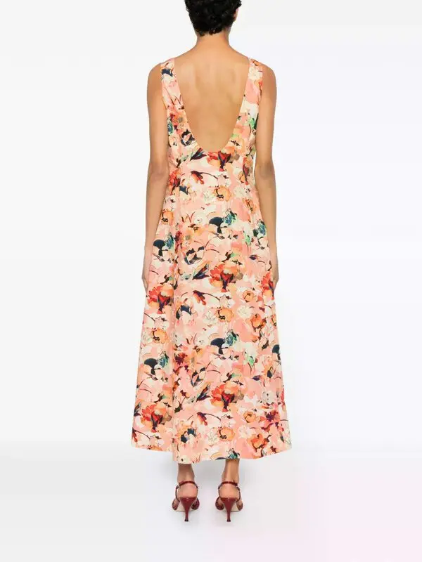 Ulla Johnson Georgia Floral-print Midi Dress - Pink