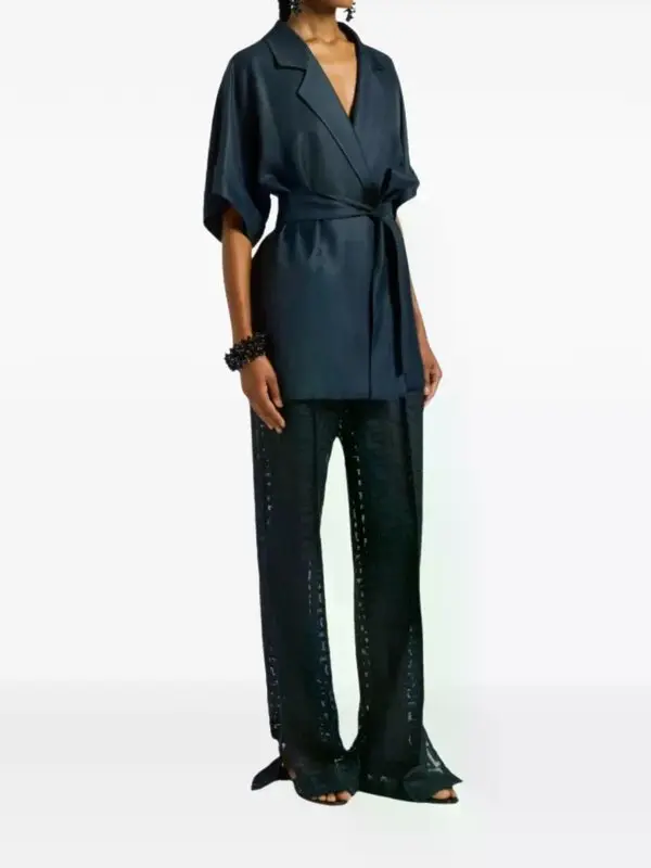 Liviana Conti Belted Short-sleeve Jacket