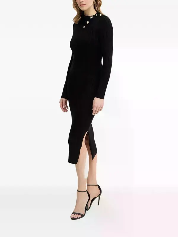 Guess Priscilla Button-detailed Midi Dress - Black
