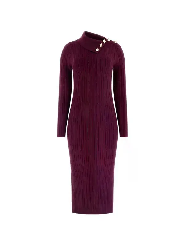 Guess Priscilla Button-detailed Midi Dress - Black