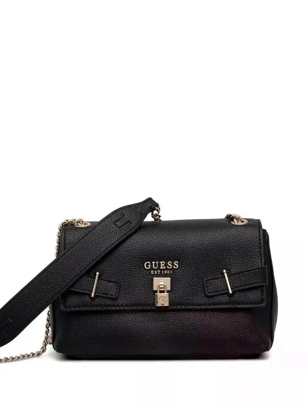 Guess Lock Chain Cross Body Bag - Black