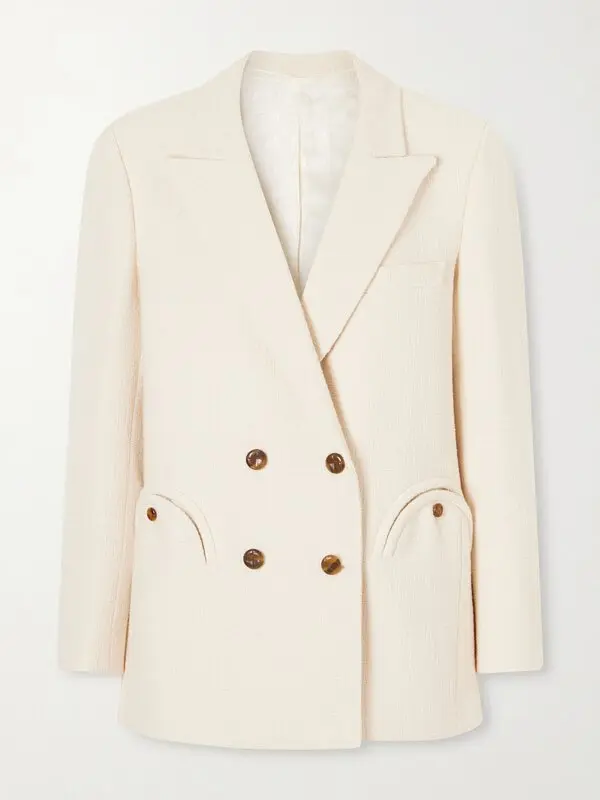BLAZÉ MILANO Missy Everynight Cotton-blend Tweed Blazer - Neutrals