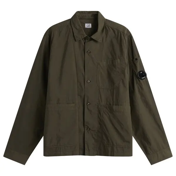 C.P. COMPANY Popeline Lens Overshirt - Ivy Green