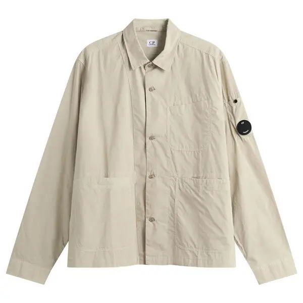 C.P. COMPANY Popeline Lens Overshirt - Dove