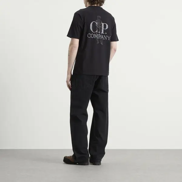 C.P. COMPANY Embroidered Sailor 1020 T-shirt - Black