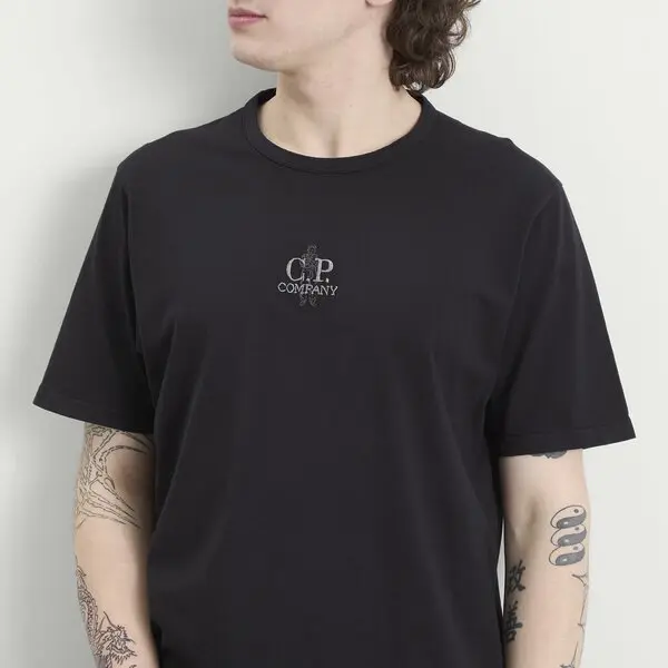 C.P. COMPANY Embroidered Sailor 1020 T-shirt - Black