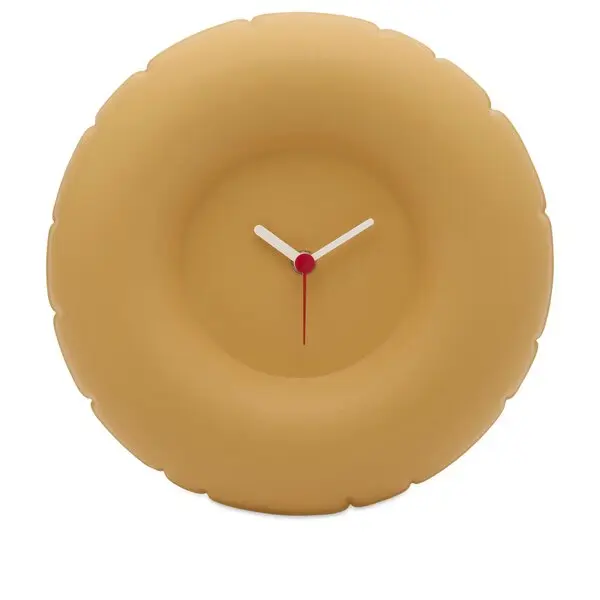 HOME STUDYO Holly Clock - Yolk Yellow