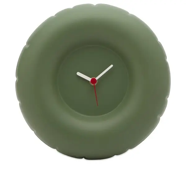 HOME STUDYO Holly Clock - Moss Green