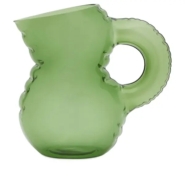 HOME STUDYO Emily Jug Glass - Emerald