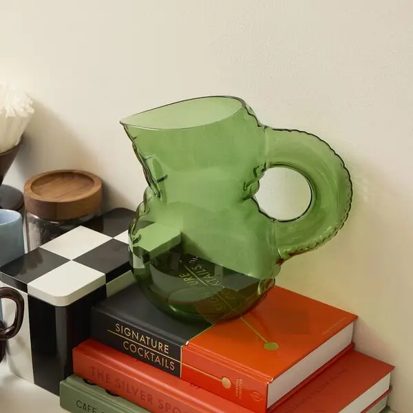 HOME STUDYO Emily Jug Glass - Emerald