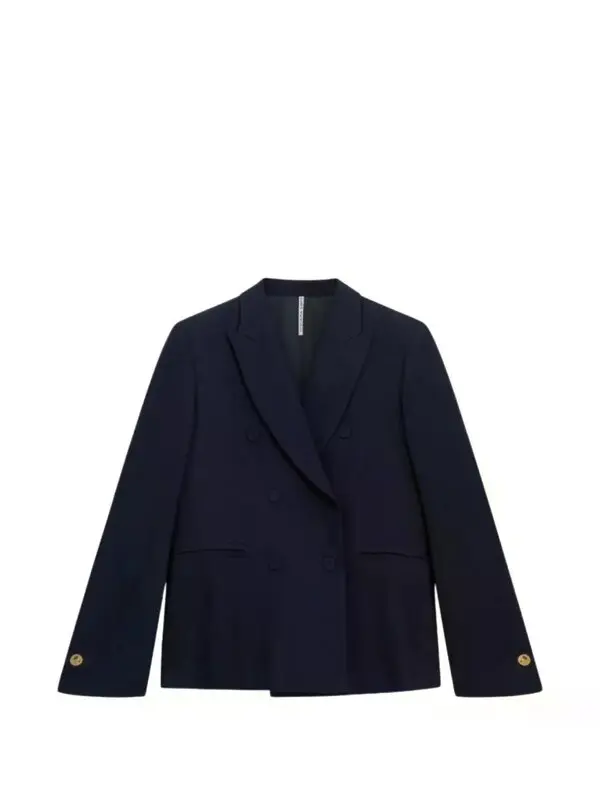 Liviana Conti Double-breasted Peak-lapel Jacket - Blue