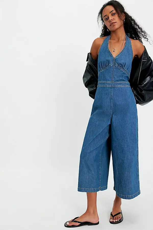 Wrangler Culotte Denim Jumpsuit - Folk Revival