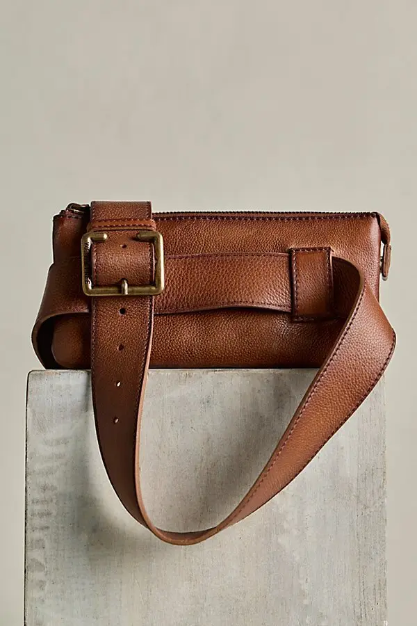 Free People We The Free Emerson Pocket Belt With Removable Pouch - Cognac