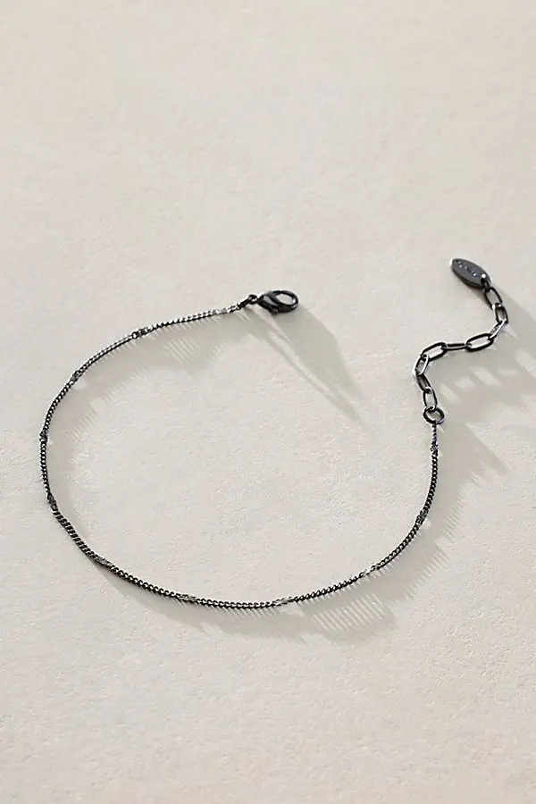 Free People Flora Anklet - Hematite