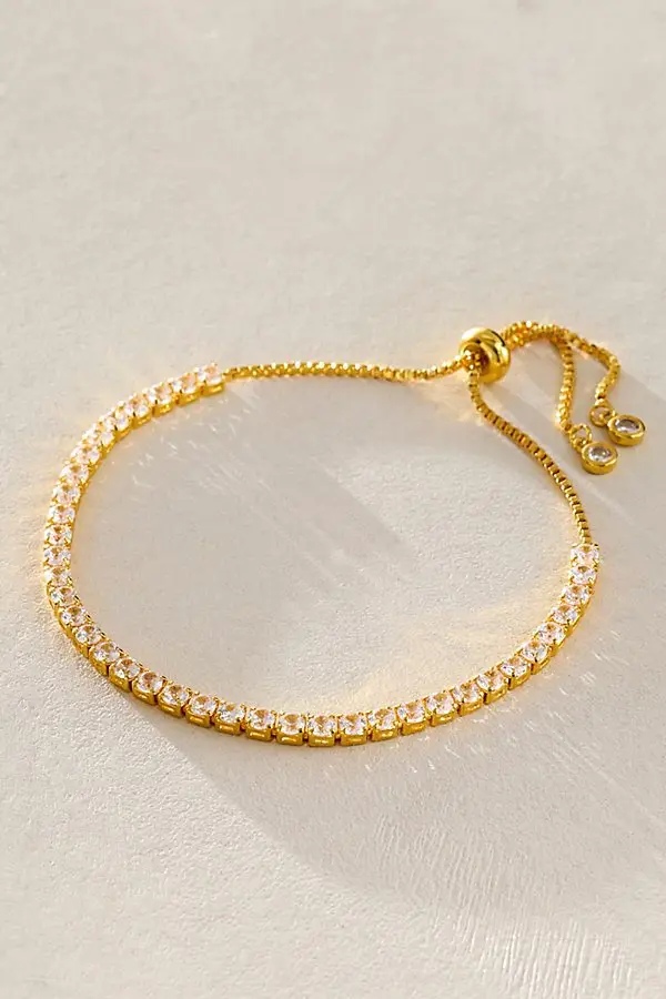 BRENDA GRANDS Pull On Tennis Bracelet - Gold