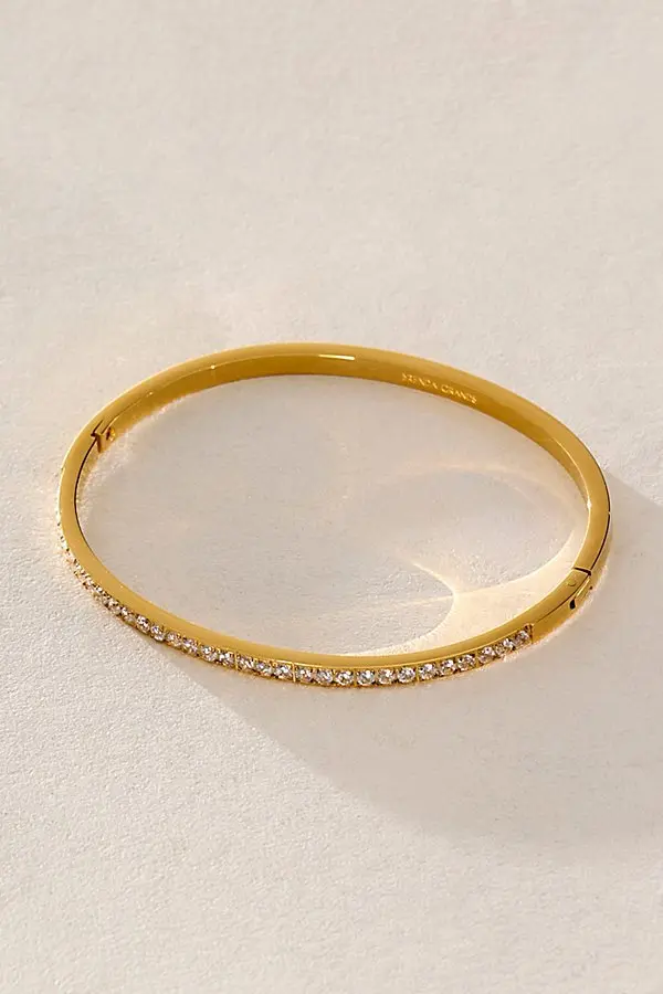 BRENDA GRANDS Tennis Bangle - Gold