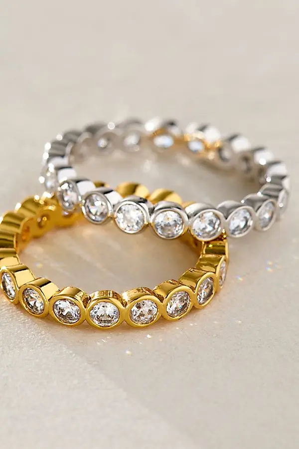 BRENDA GRANDS Tennis Eternity Ring - Silver