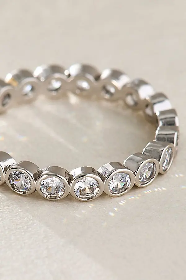 BRENDA GRANDS Tennis Eternity Ring - Silver