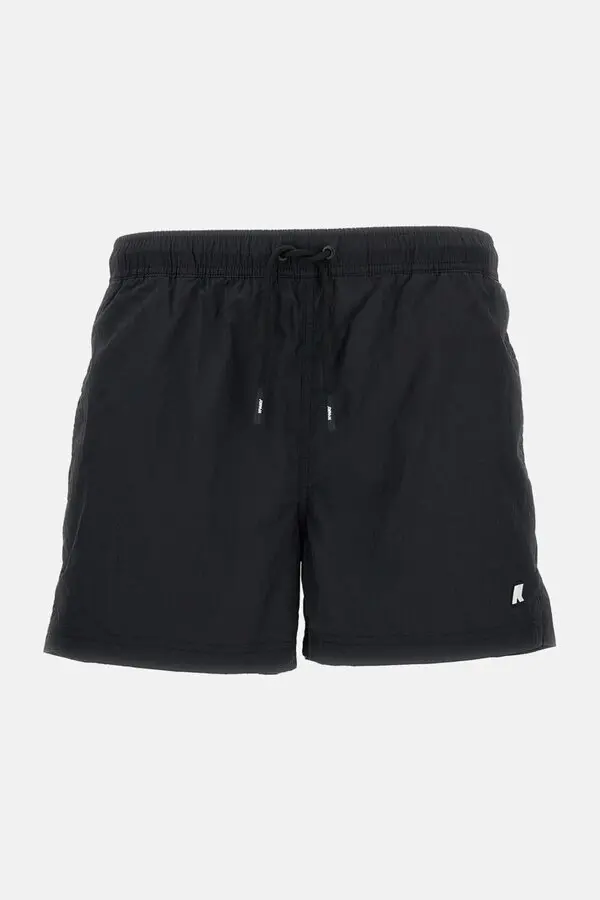 K-WAY Boxer Swim Trunks - Black