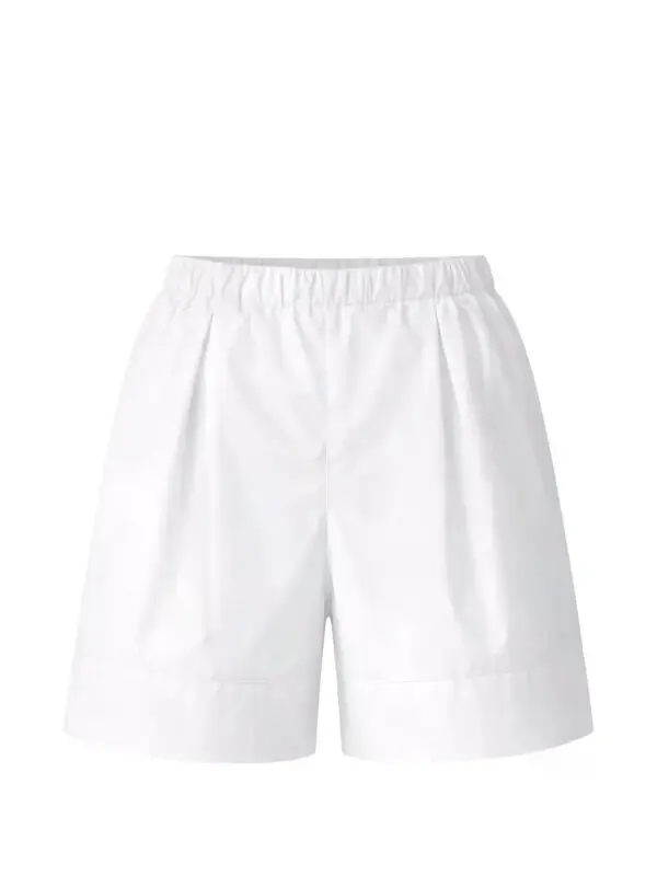Liviana Conti Pleated Elasticated-waist Shorts - White