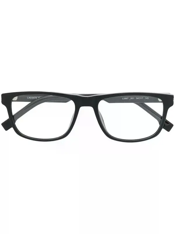Lacoste Logo-detail Square-frame Eyeglasses - Black