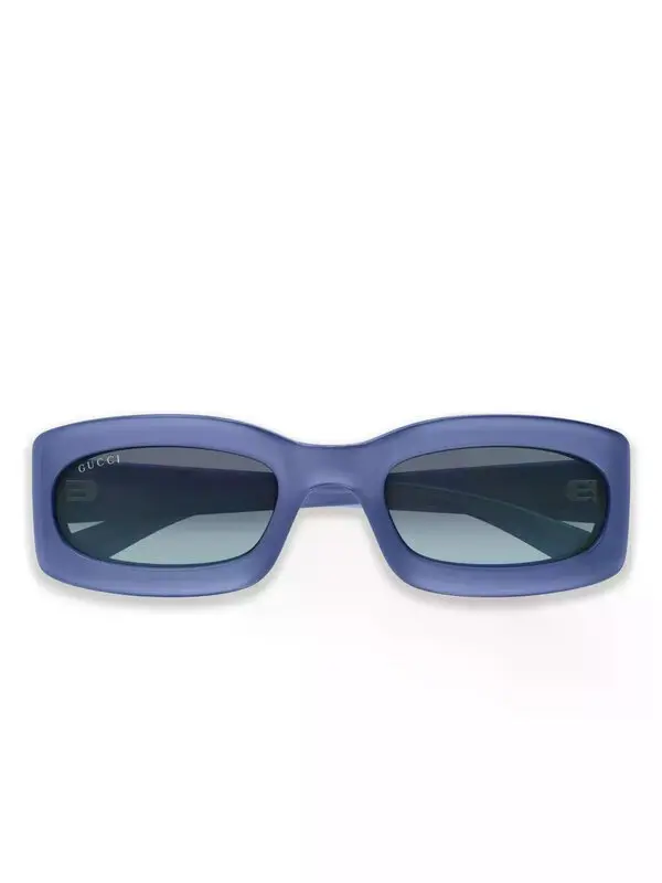 Gucci Rectangle-frame Sunglasses - Blue
