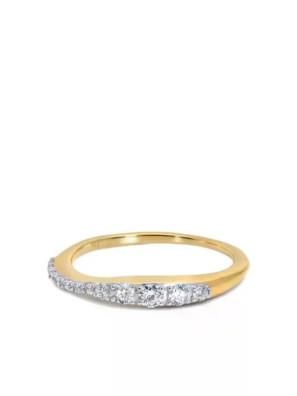 Monica Vinader Riva Diamond Stacking Ring - Gold