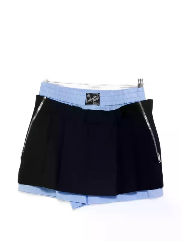 Alexander Wang Layered Pleated Skorts - Black