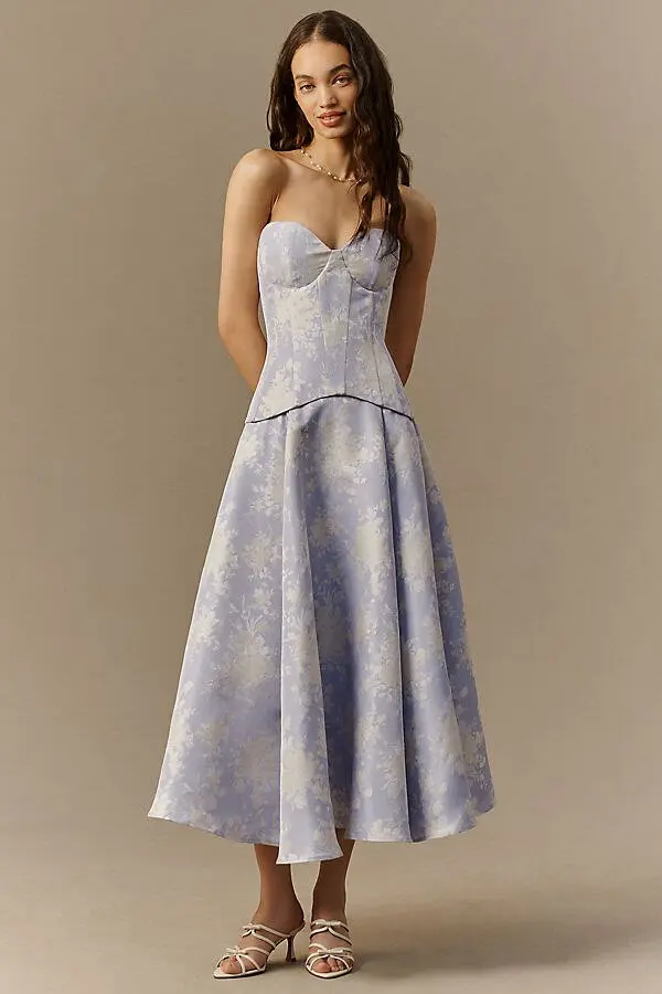 V. CHAPMAN Carolena Top And Skirt Set - Bonnet Blue Windsor