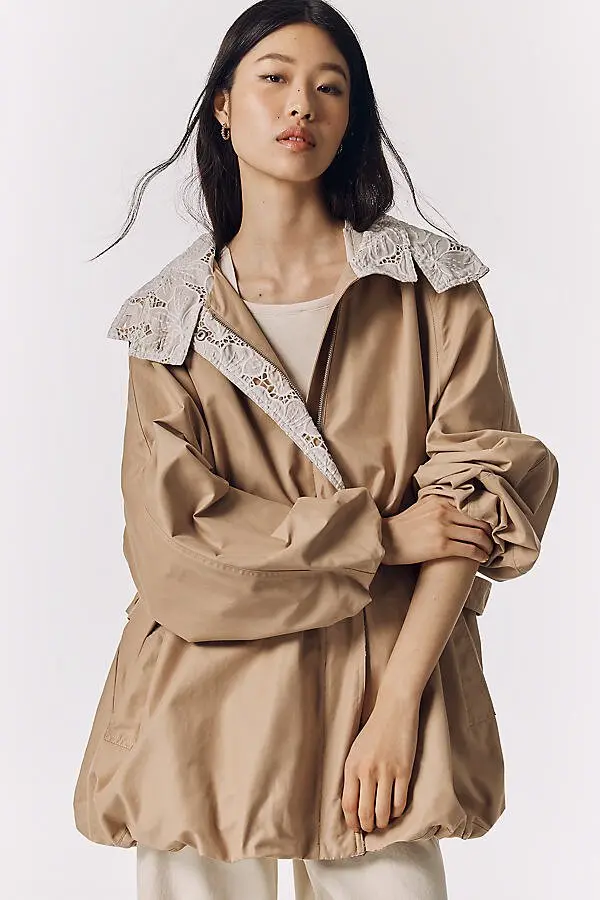 Anthropologie Bubble-hem Anorak Jacket