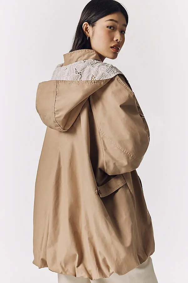 Anthropologie Bubble-hem Anorak Jacket