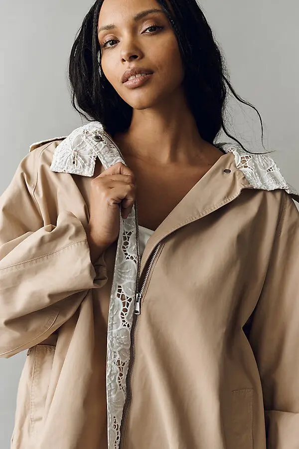 Anthropologie Bubble-hem Anorak Jacket